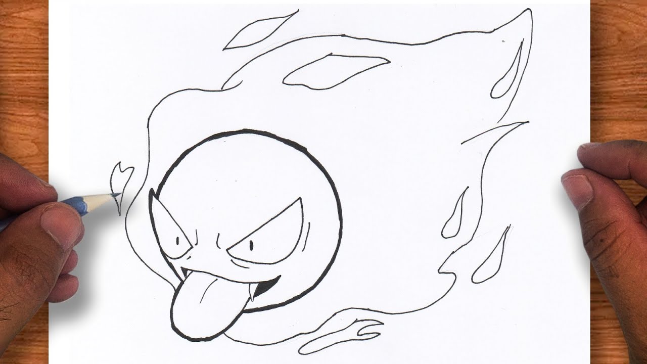 Easy anime drawing | how to draw Gastly | Pokemon - YouTube