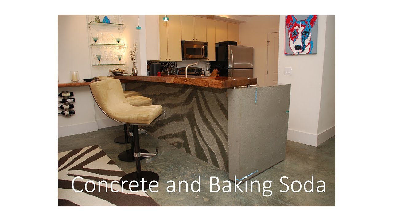 How to Create Texture in Concrete with Baking Soda - YouTube