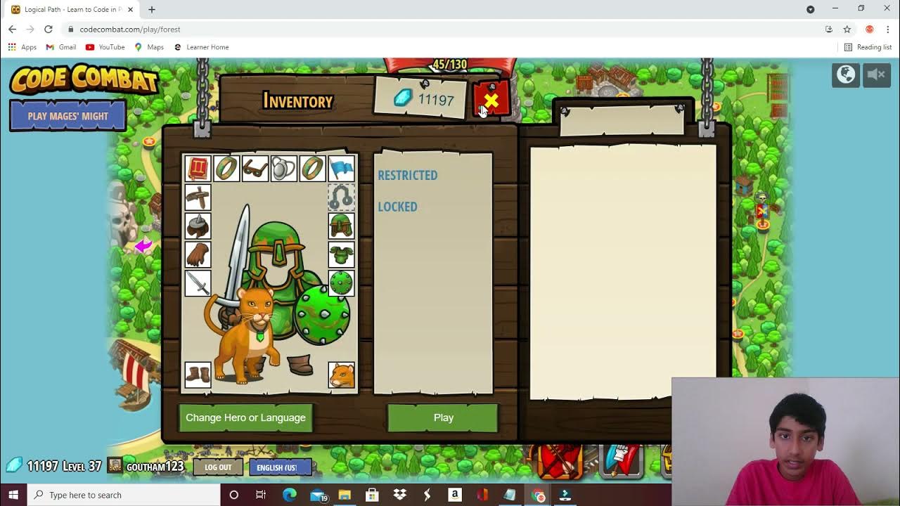 Back Woods Forest Part 5 in Code Combat Python - YouTube