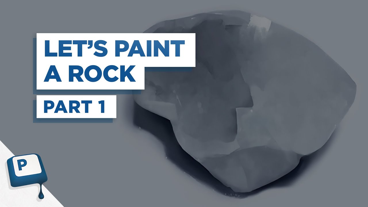 Let's Paint a Rock (Digital painting demo 1/3) - YouTube