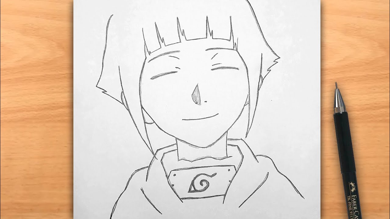 How to draw Hinata Hyuga from Naruto | Drawing tutorial step by step ...