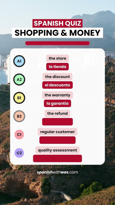 Shopping in Spanish (level test) - #learnspanish #spanishvocabulary # ...