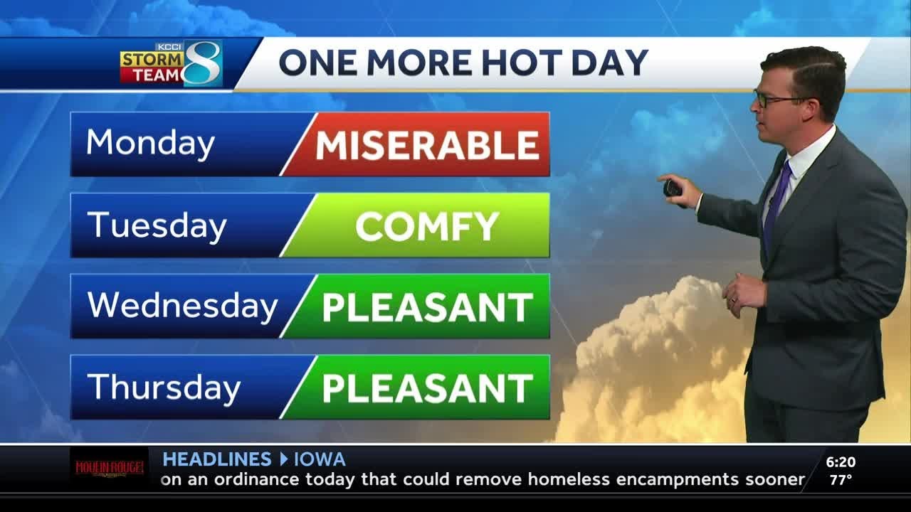 Iowa weather: Very hot today with cooler temperatures tomorrow - YouTube
