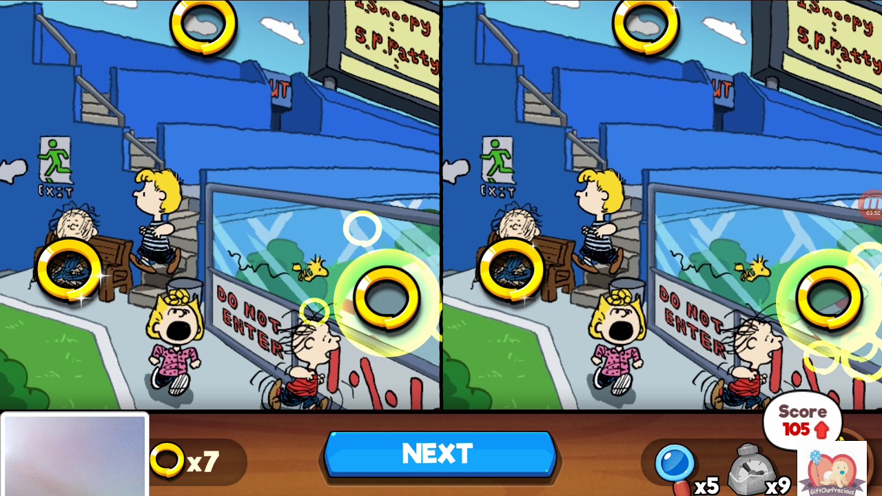 Snoopy Spot the Difference Gameplay Facecam | Levels 221 to 225 ...
