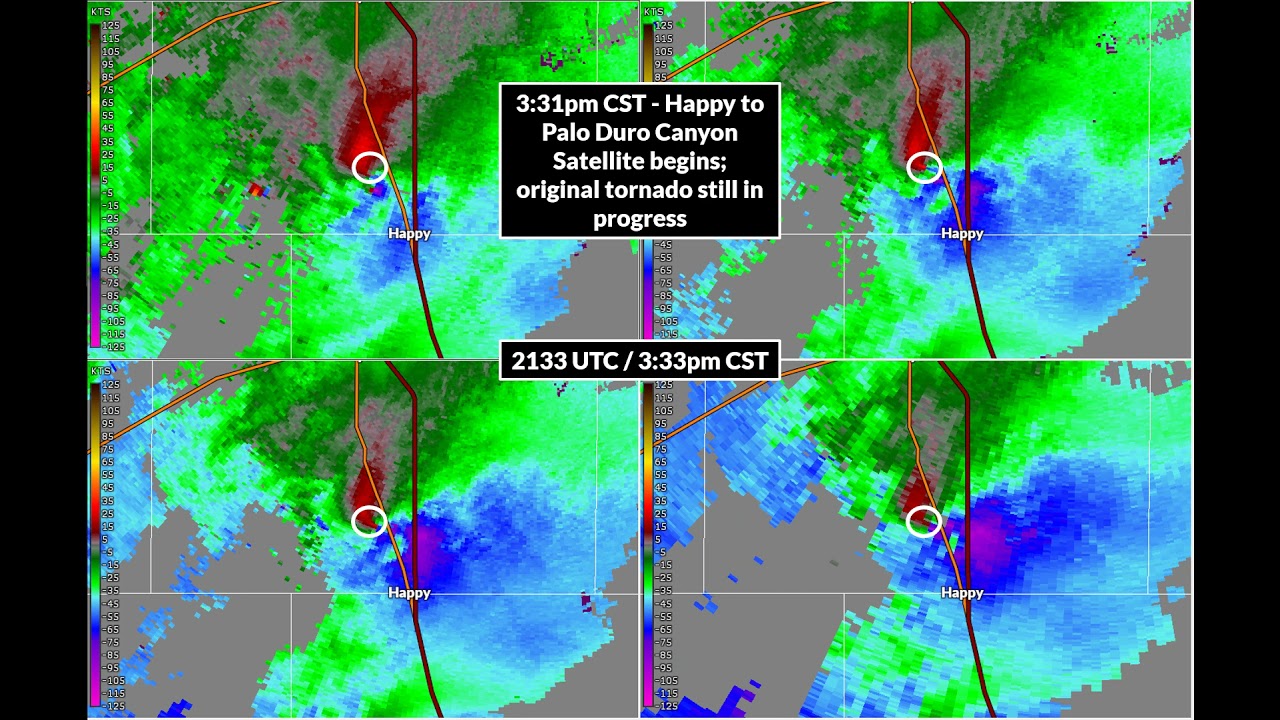 Radar Velocity Data from March 13th, 2021 Tornadoes - Minimal Narration ...