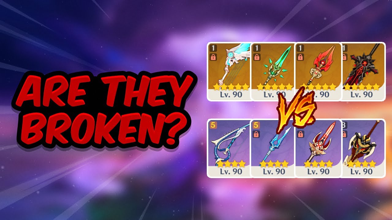 ARE 5 STAR WEAPONS REALLY THAT GOOD? 5-Star vs 4-Star Weapon Comparison ...