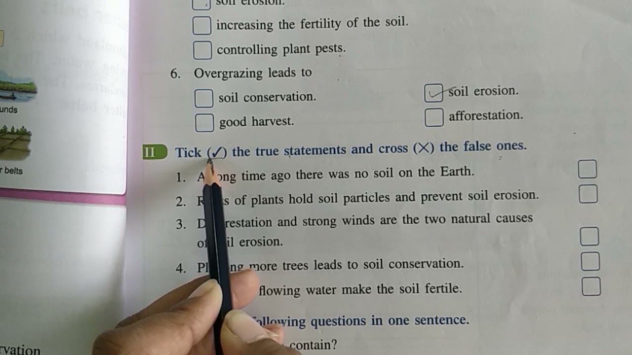 Std 5th Science Chp 4 Soil Erosion and Conservation Exercise - YouTube