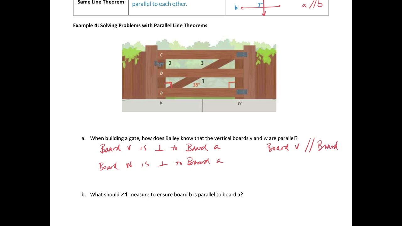 Parallel Lines Theorem Examples Lines Parallel To Same Line Are
