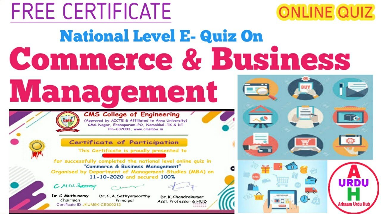 Online Quiz On Commerce And Business Management || Free Quiz ...