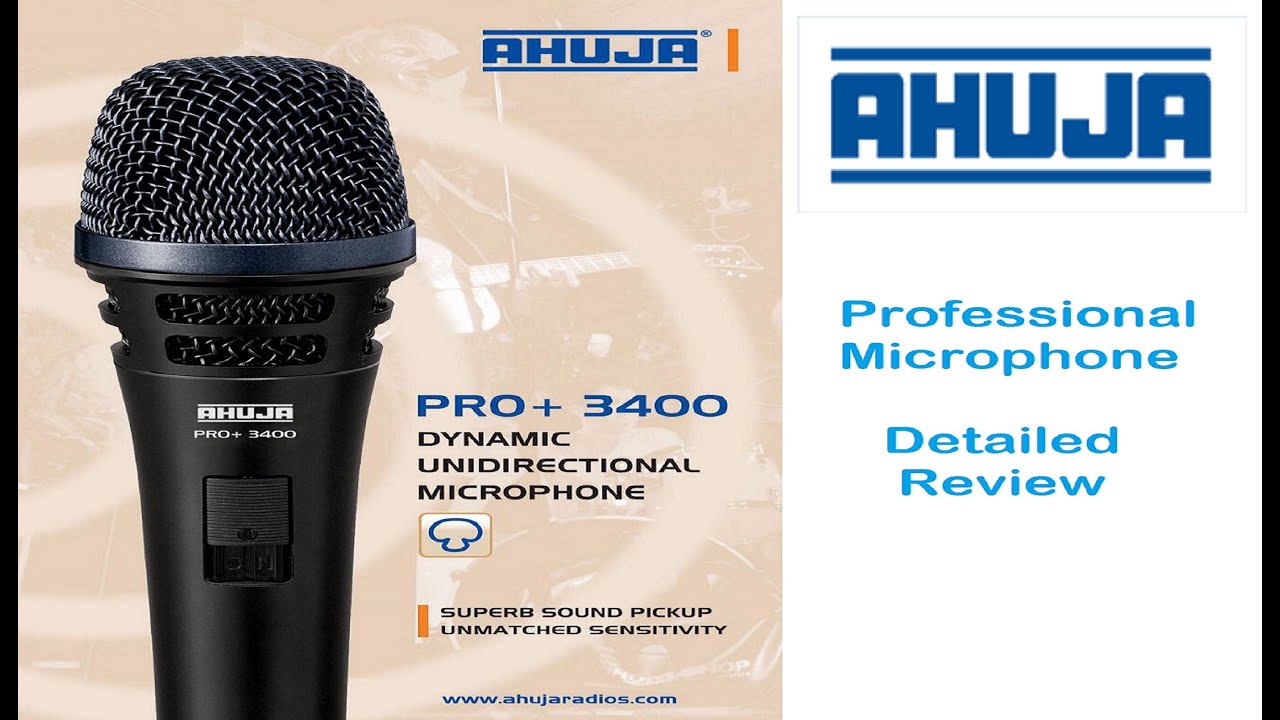 Ahuja PRO 3400 Best & Professional microphone Unboxing&Review - YouTube