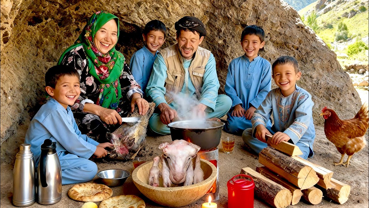 Real life in a cool Cave / Cooking delicious food ( Kala Pacha ...