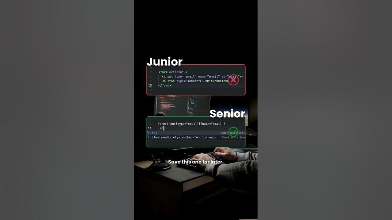 Junior Vs Senior Fronted developer 😂😂#programming #webdevelopment #html #css #coding #html5 # ...