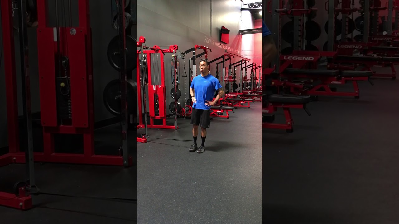 Standing Band Hip Adduction - YouTube