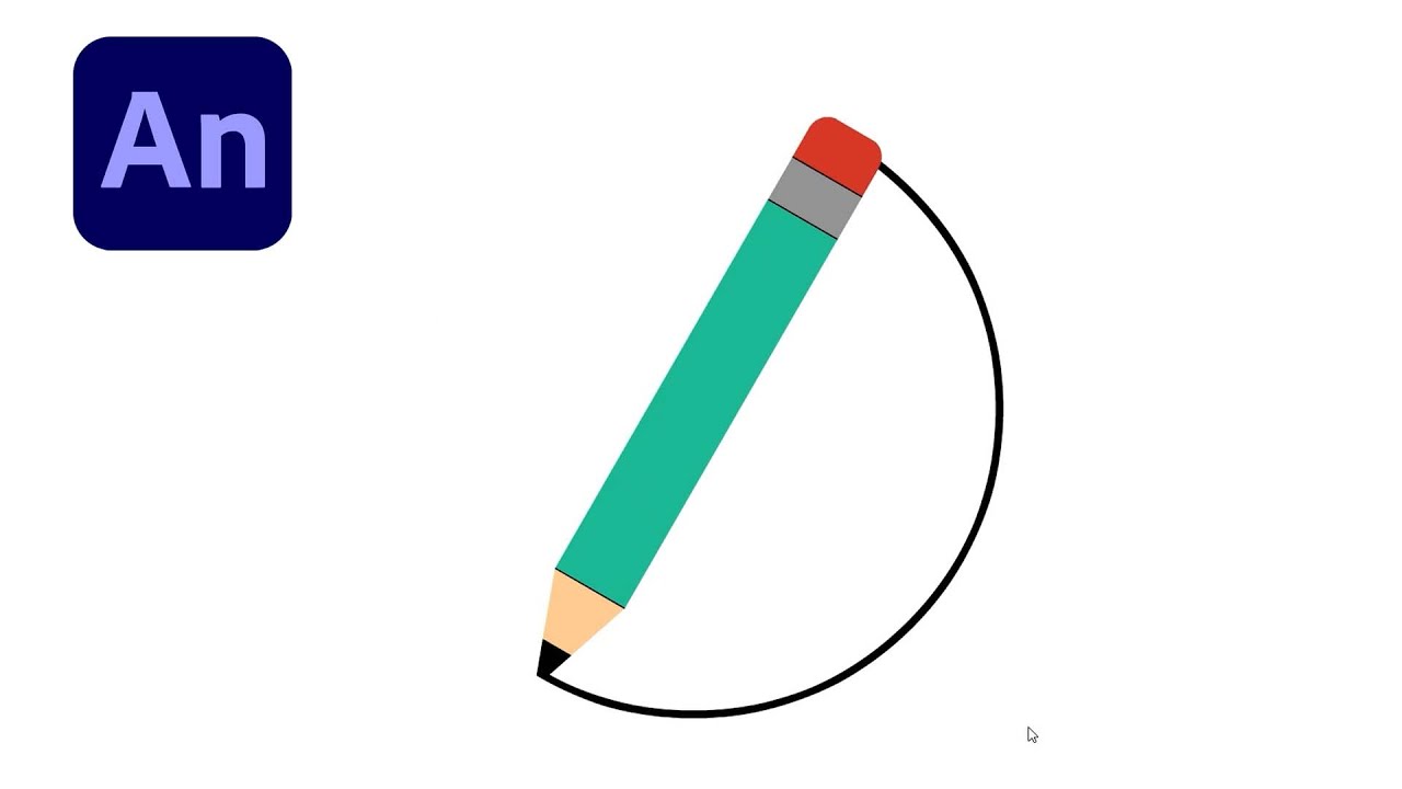 Adobe Animate #4: How To Animate A Pencil Drawing and Erasing - YouTube