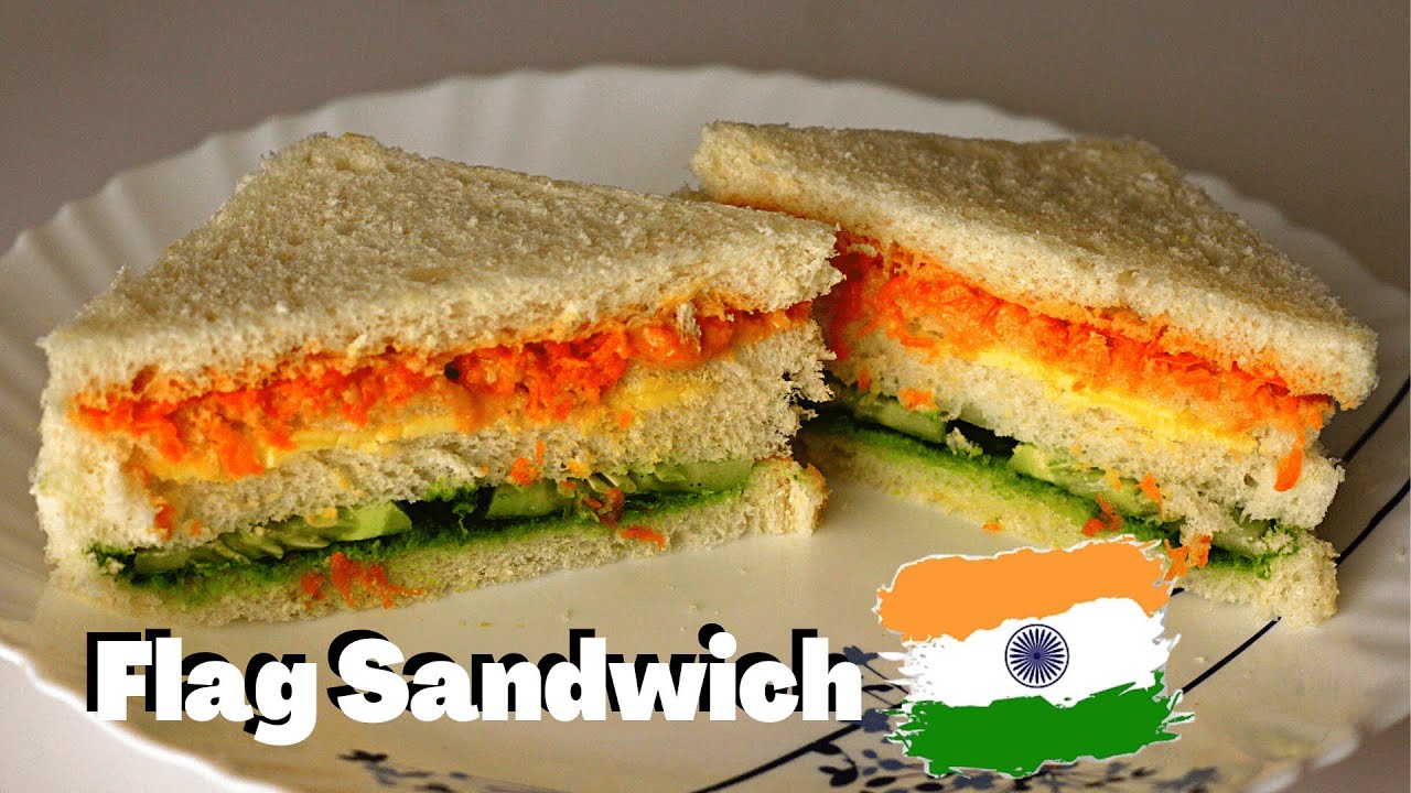 Easy Flag Sandwich Recipe | Independence Day Special Tri Colour ...