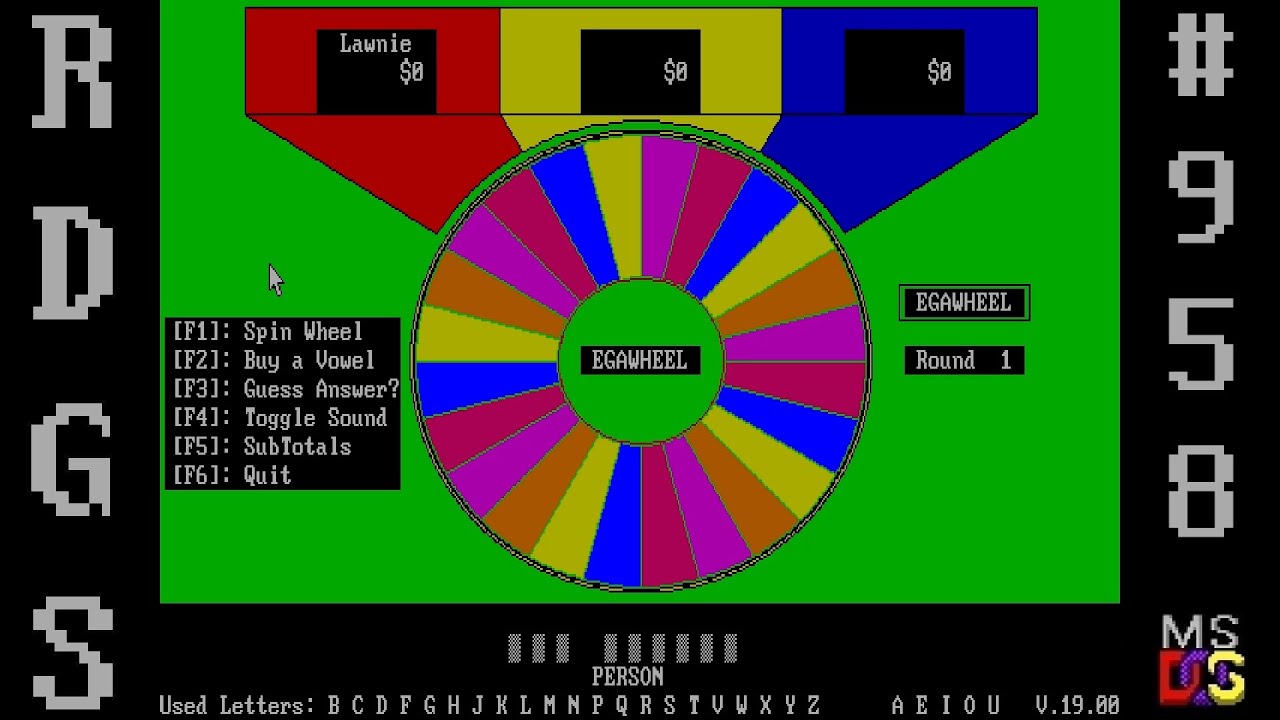 Random DOS Game Show #958: EGAWHEEL (1987) - YouTube
