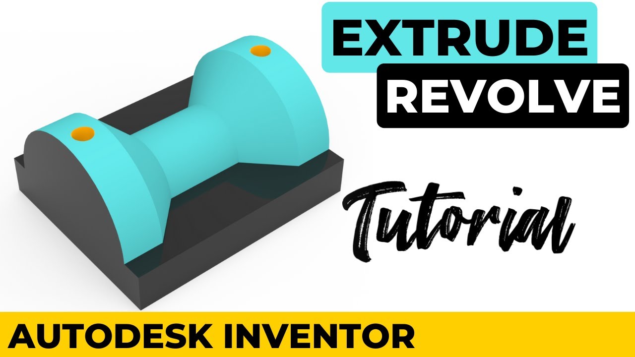 Autodesk Inventor For Beginners - Exercise 9 #EXTRUDE - YouTube