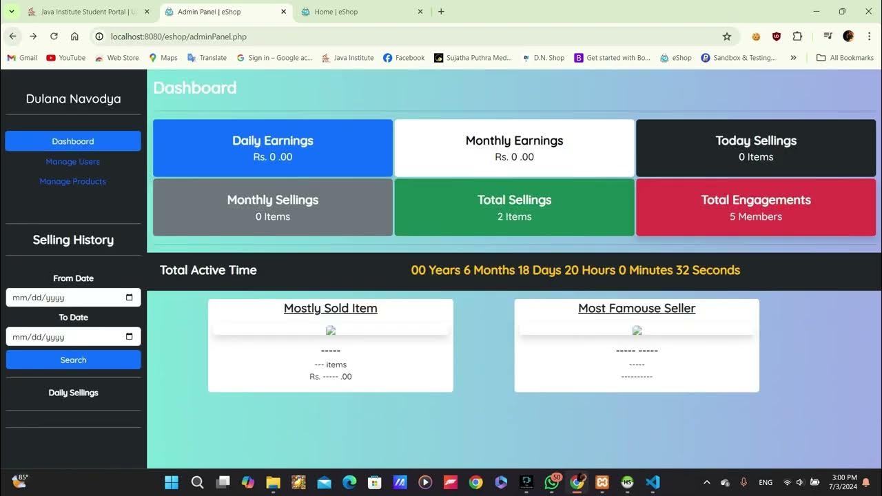 Web Project Task 41 | 1st Year | Java Institute | Dulana Navodya - YouTube