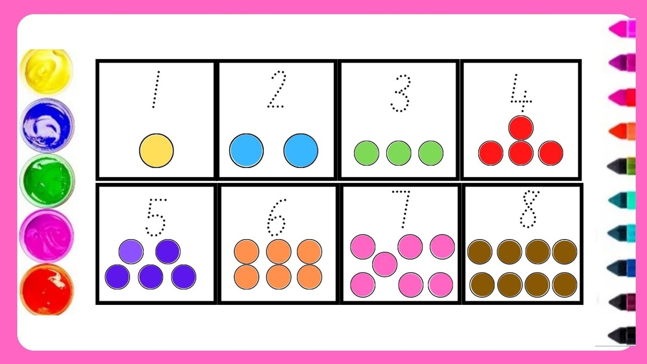 Counting Numbers | write and read numbers | 12345 learning for kids | 1 ...