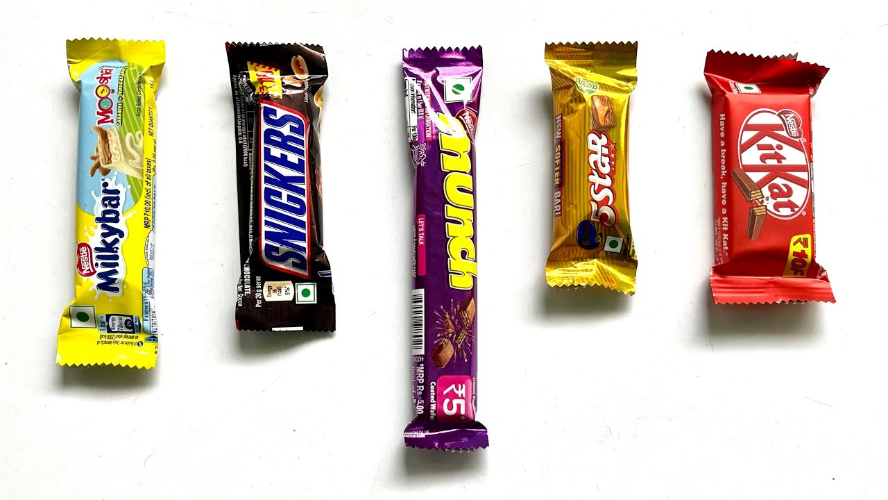 Milkybar vs Snickers vs Munch vs 5Star vs Kitkat - YouTube