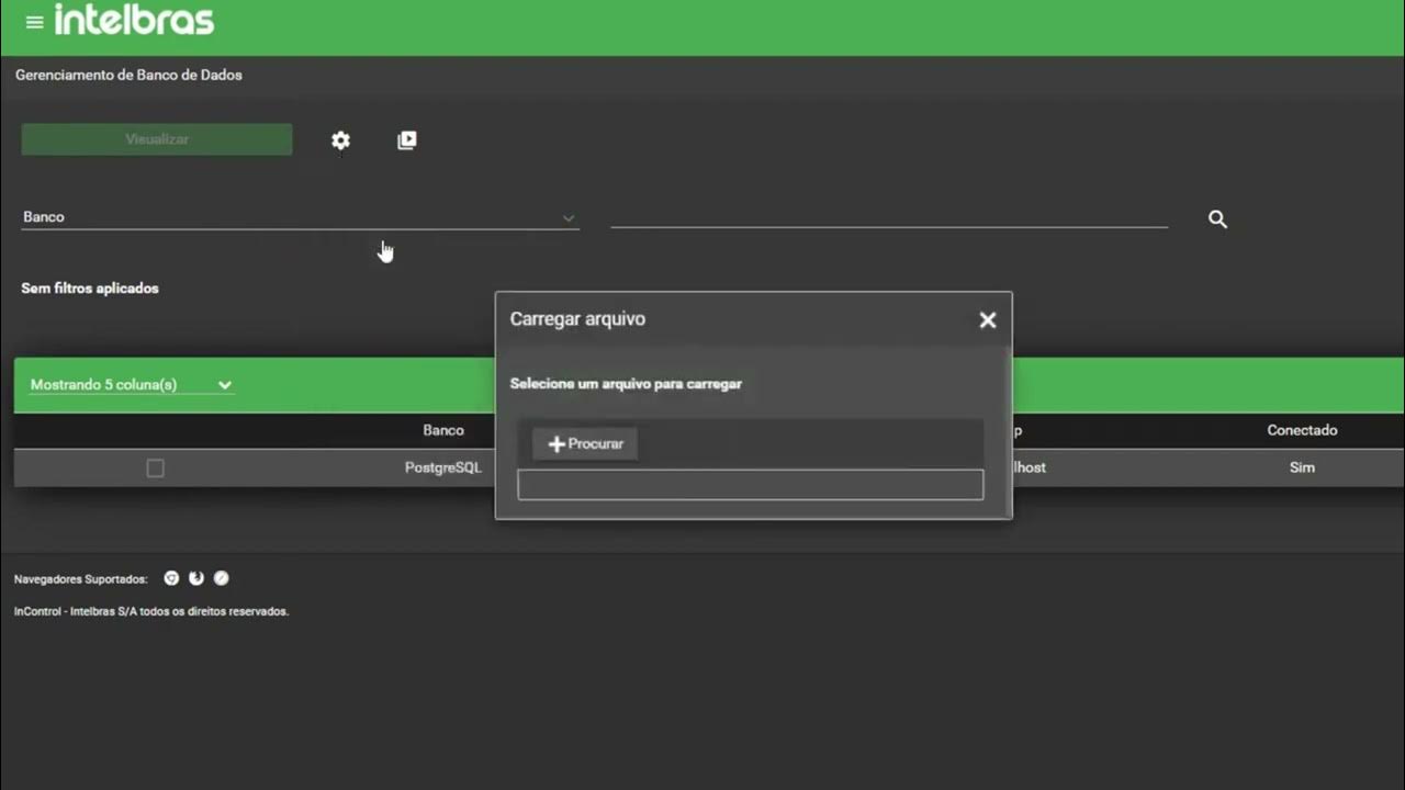 Como restaurar o backup do banco de dados no software InControl Web i7131 - YouTube