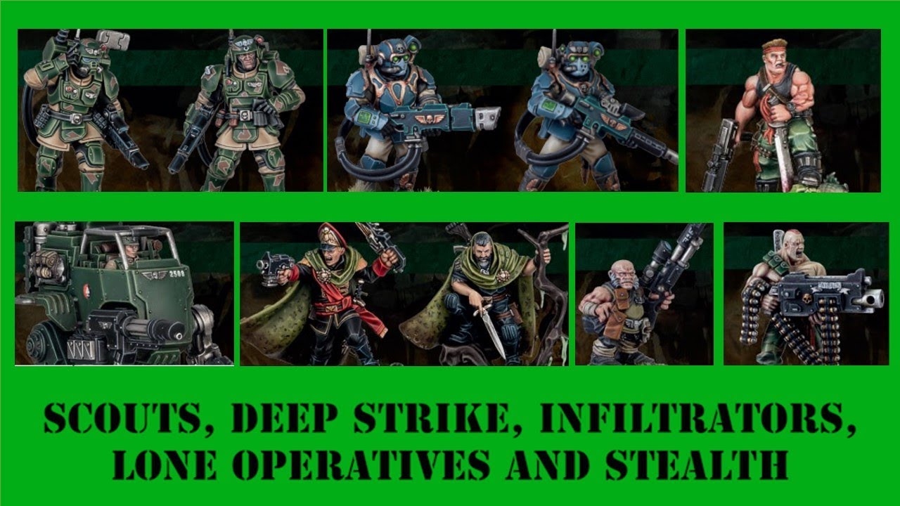 Astra Militarum scout, infiltrator, deepstrike, lone operative and ...