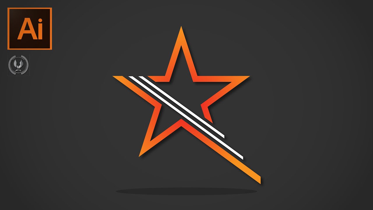 Adobe illustrator CC Tutorial - How to make a Star Logo Design - YouTube