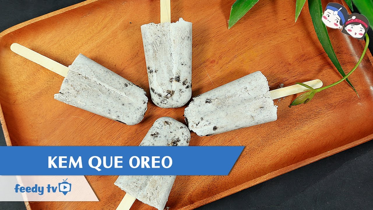 Hướng dẫn cách làm Kem que Oreo với #Feedy - YouTube
