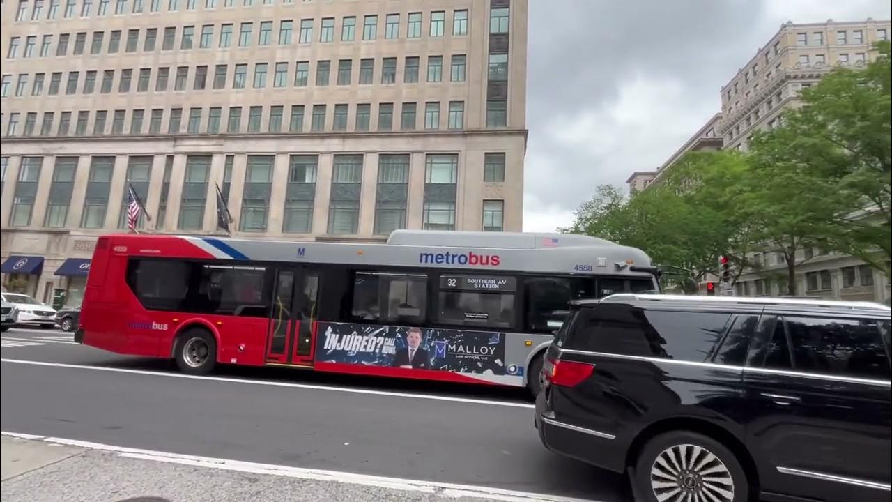 Wmata DC Metrobus And Fairfax Connector Bus In Downtown DC. - YouTube