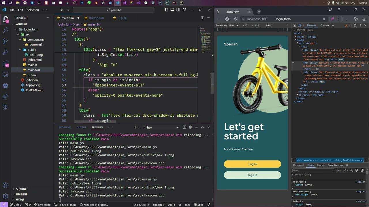 Make Login Form With HappyX Web Framework - YouTube