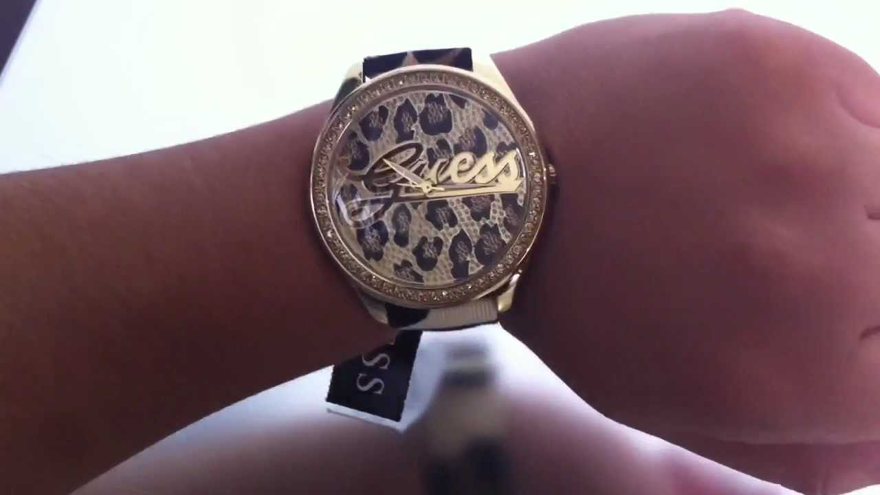 Women's Guess 25th Anniversary Signature Leopard-Print Watch U85089L1 ...
