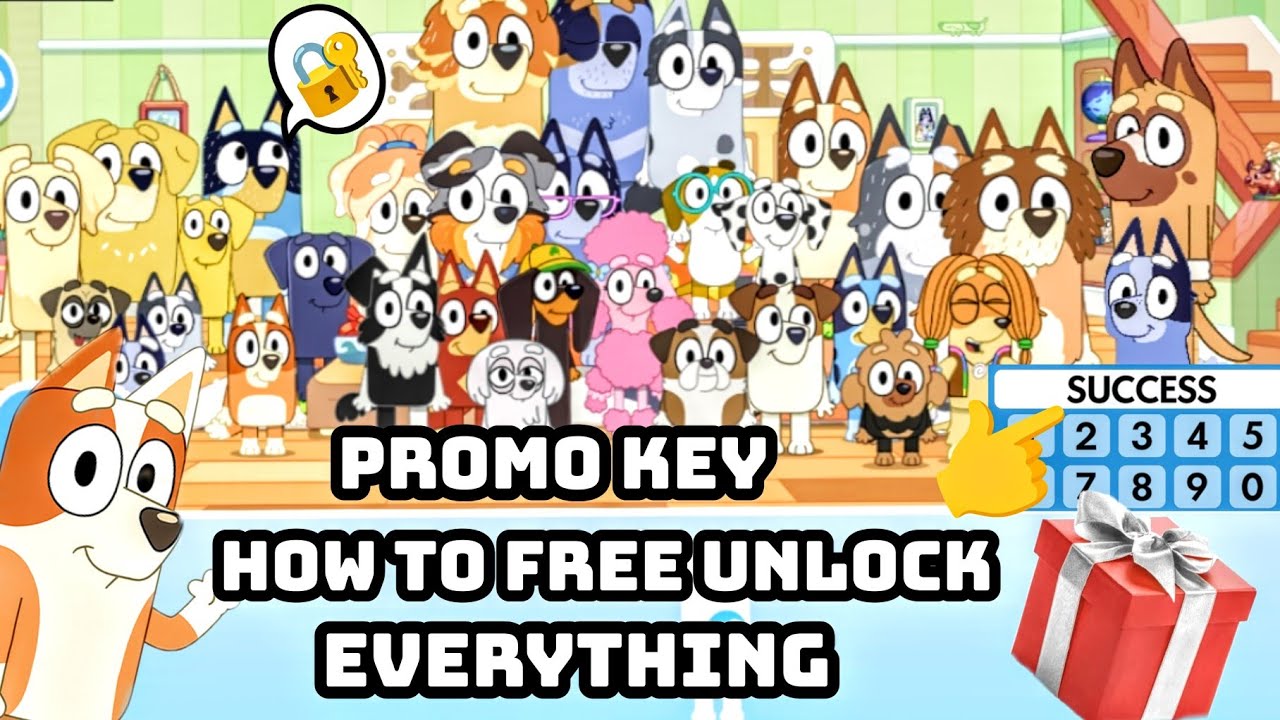Bluey Let's Play Promo Key How To Free Unlock Everything Using This ...