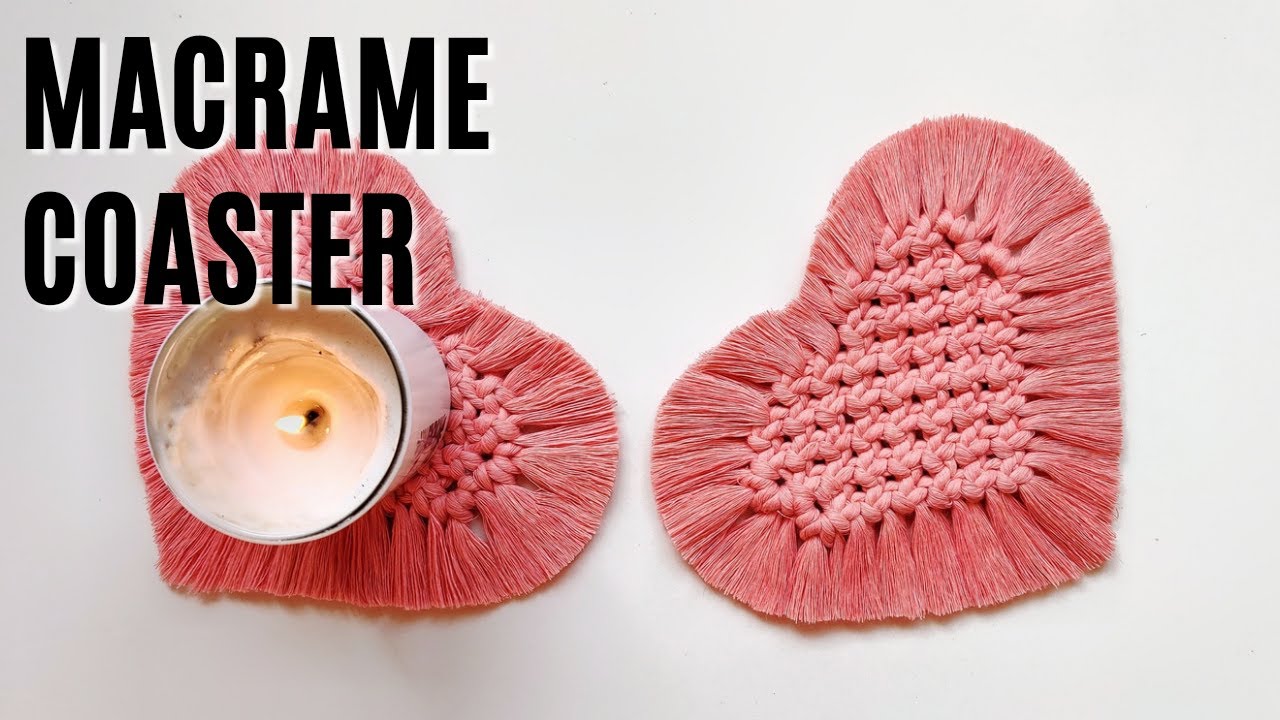 Macrame Coaster ll DIY Macrame Coaster tutorial ll How to make a ...