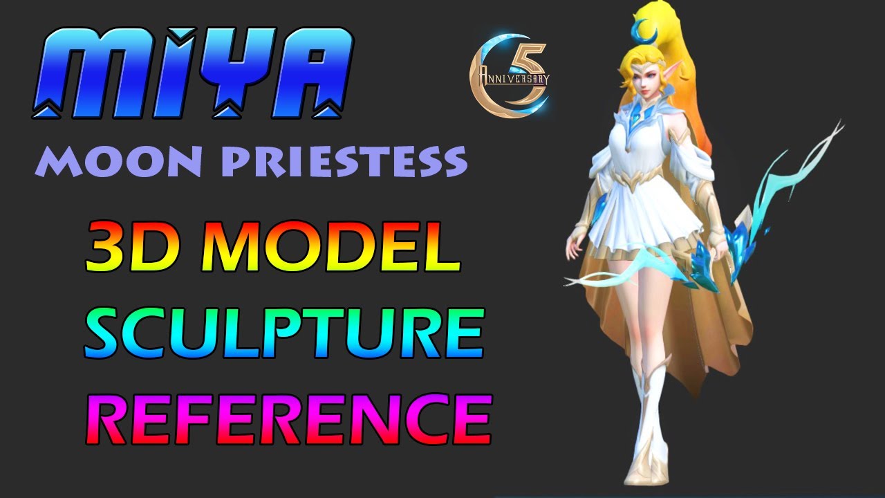 Miya Moon Priestess -Mobile Legends Sculpture Reference - YouTube