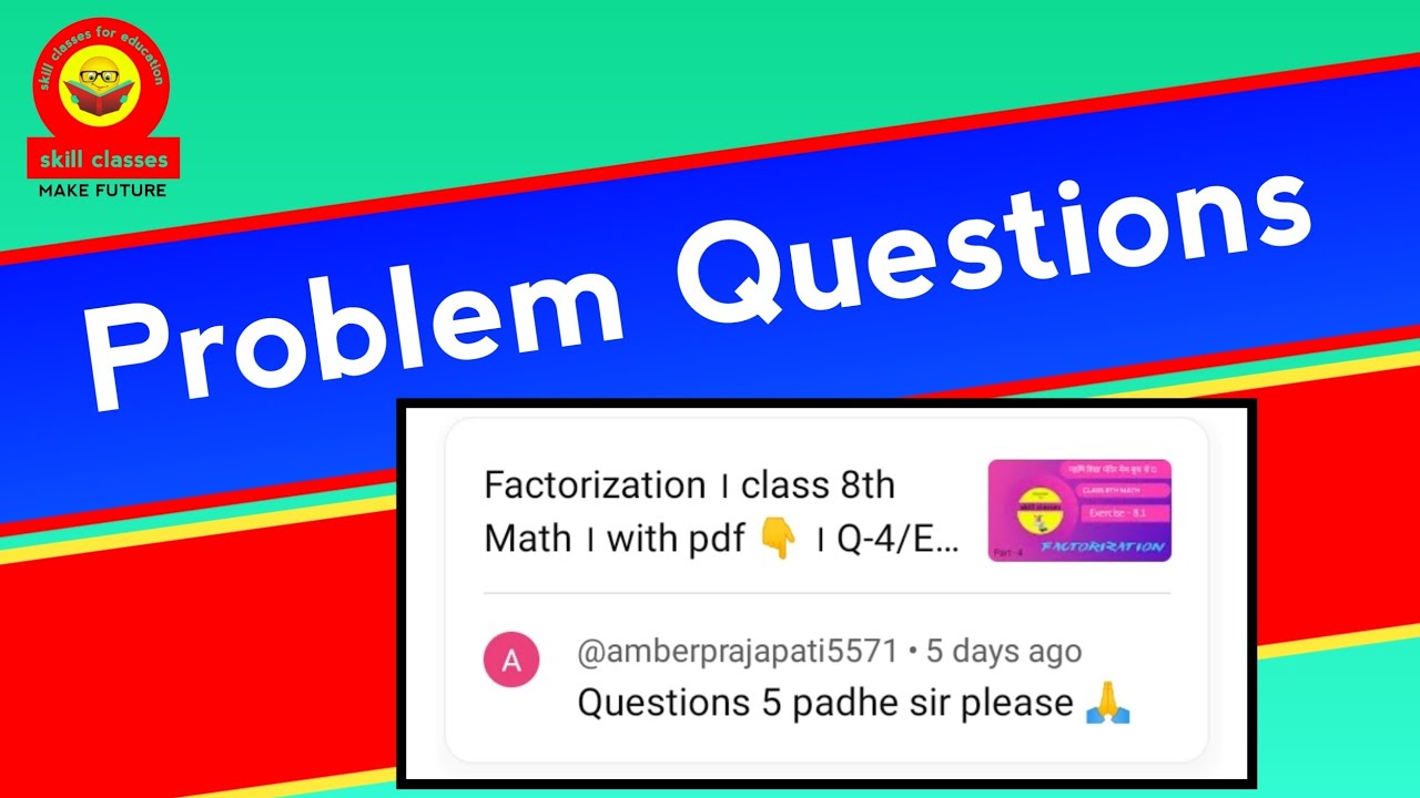 Class 8 Factorization Challenge - Ex-8/Q-5 Problem Questions!" 🤔 - YouTube