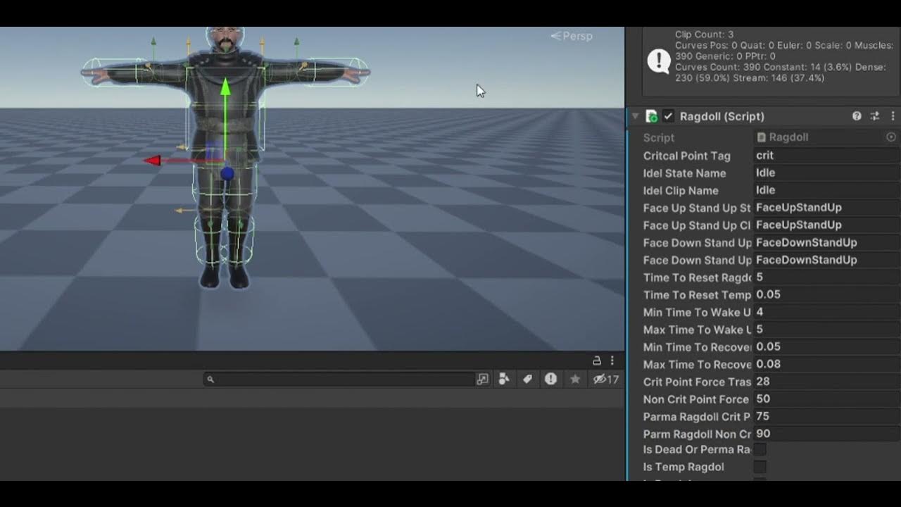 Unity Ragdoll Hit Reaction #unity #ragdolls - YouTube