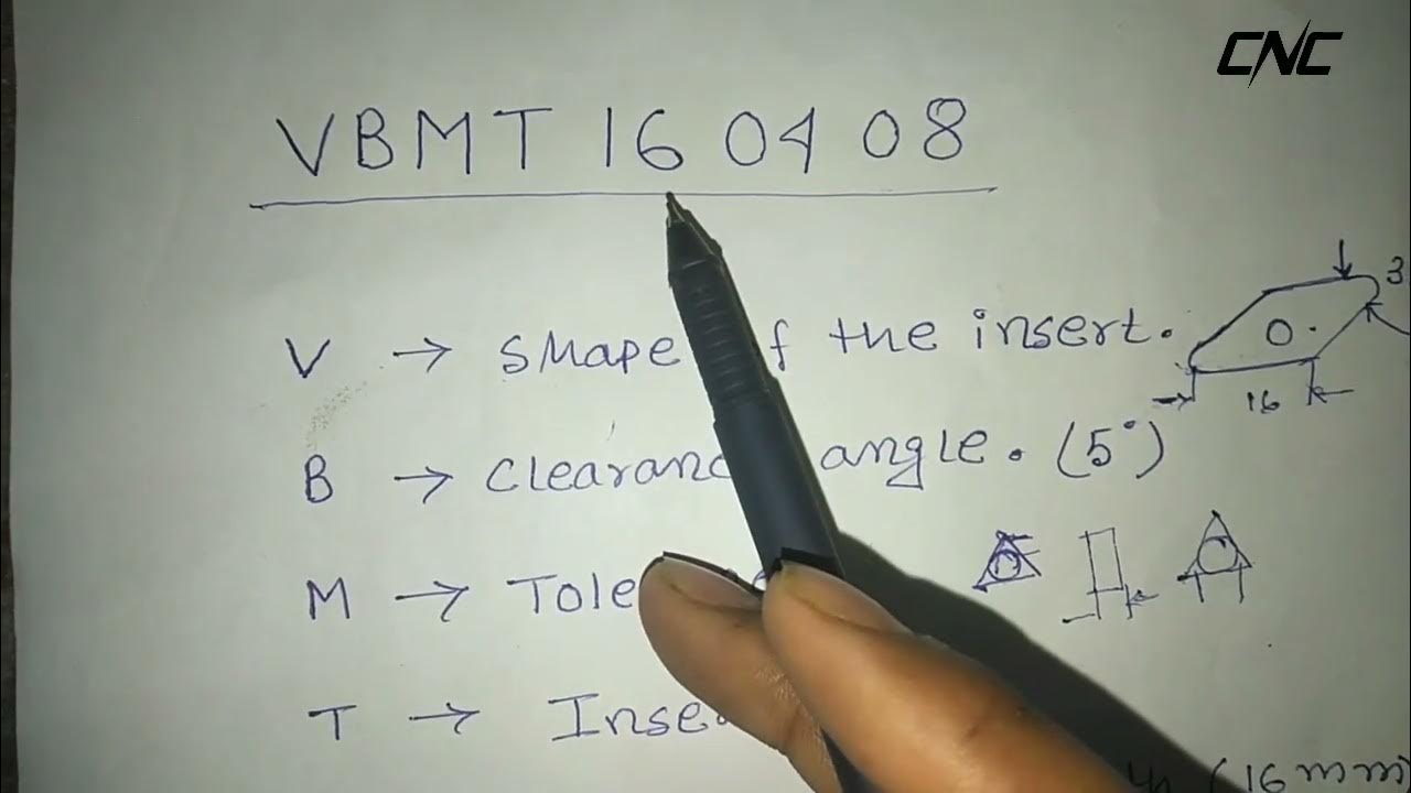 VBMT 16 04 08 .. insert nomenclature...what is cnc insert nomenclature - YouTube