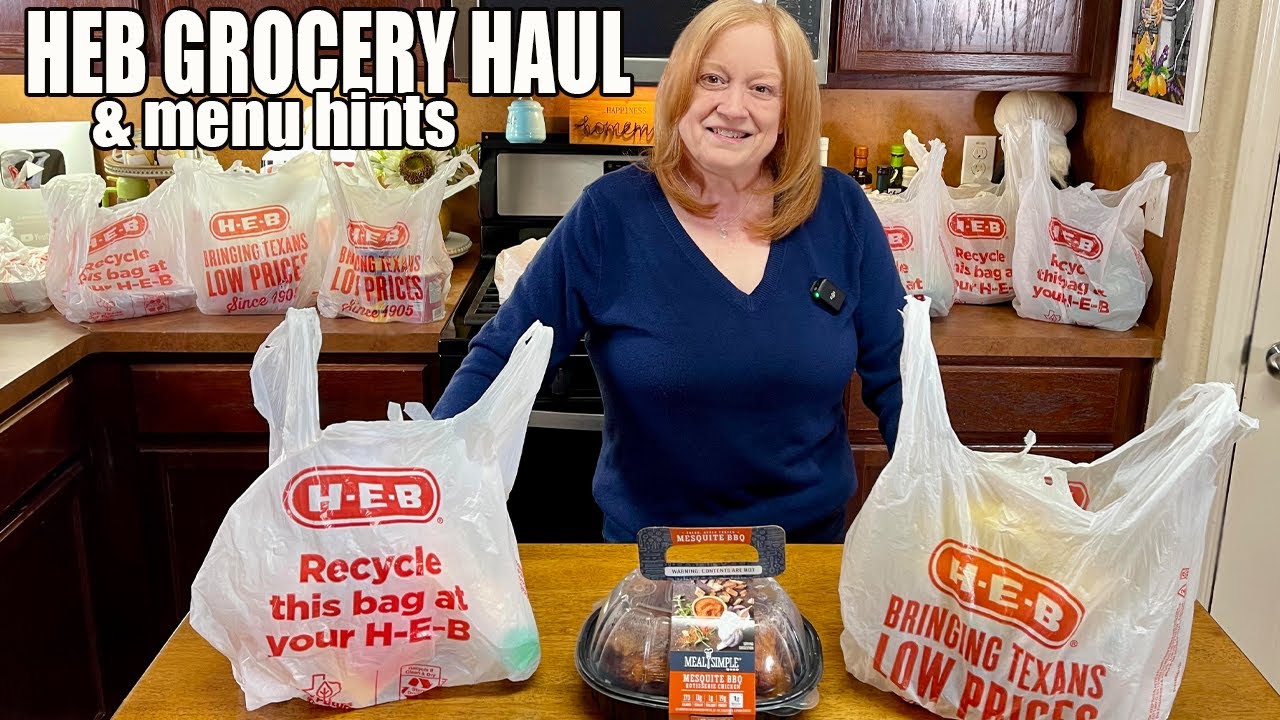 HEB GROCERY HAUL with Menu for the week. - YouTube