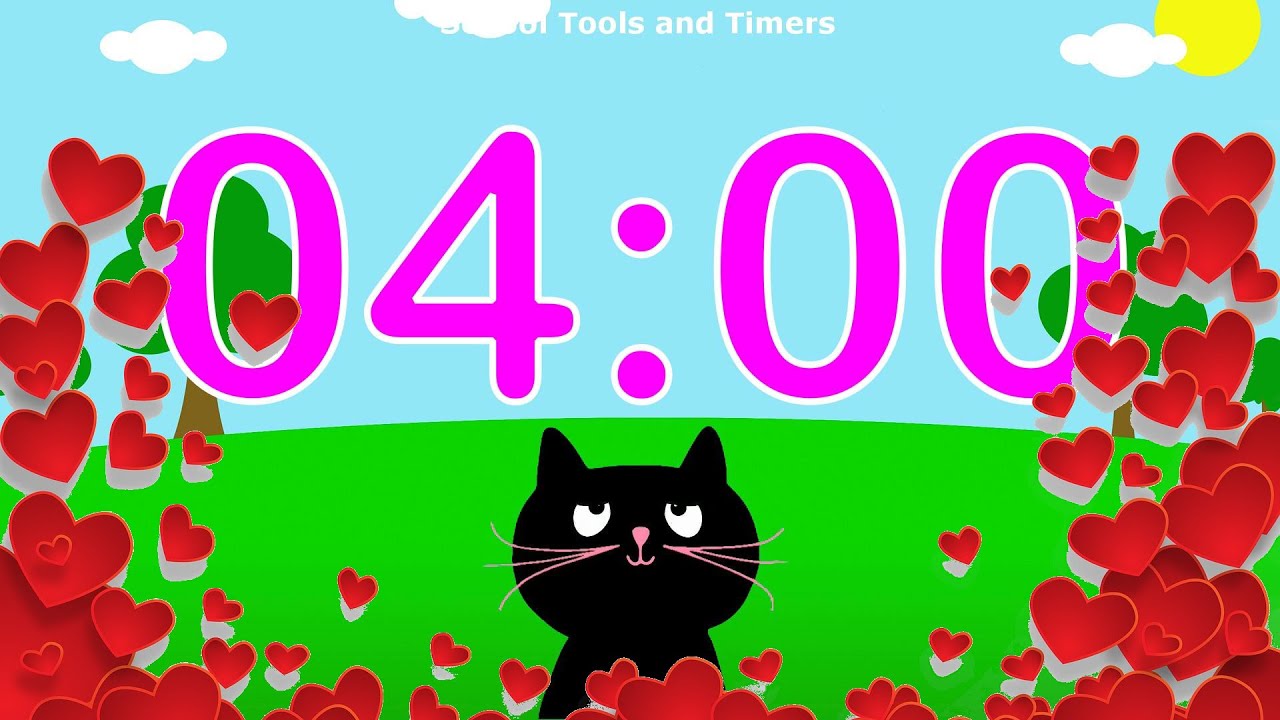 4 Minute 💗 Valentine's Day Cat Countdown Timer - Cute! - YouTube