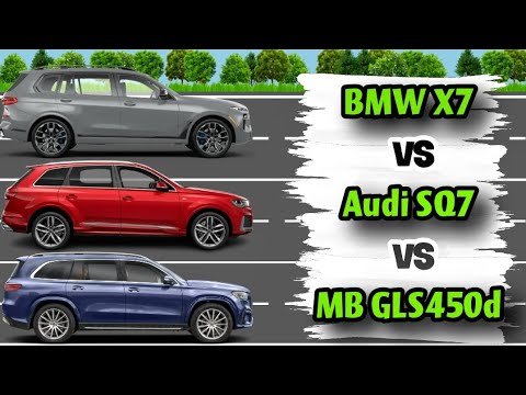 Luxury Diesel Battle! BMW X7 vs Audi SQ7 vs MB GLS450d: Drag Race - YouTube