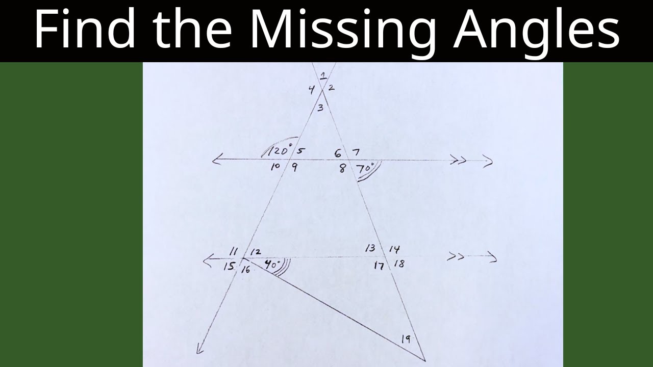 Tips for Finding the Missing Angles in the Geometry Diagram (Vertical ...
