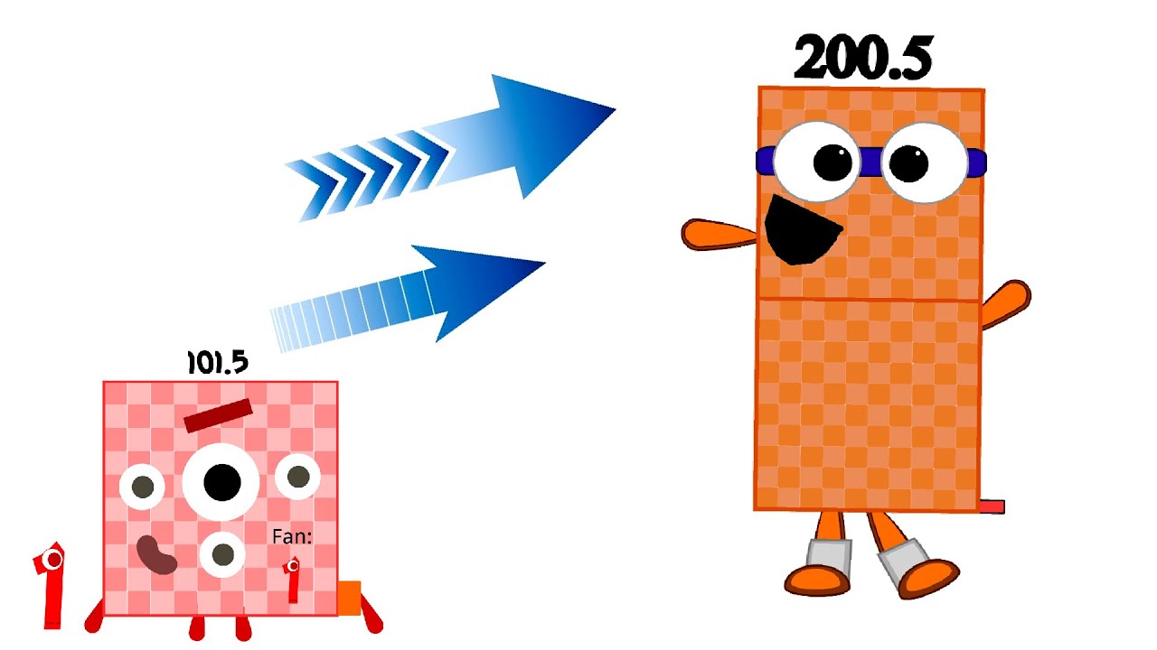Numberblocks Band Halves 100.5 to 200.5 - YouTube