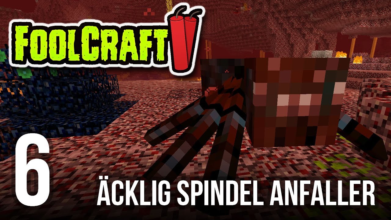 Äcklig spindel anfaller - Modded Minecraft: Foolcraft | #6 - YouTube