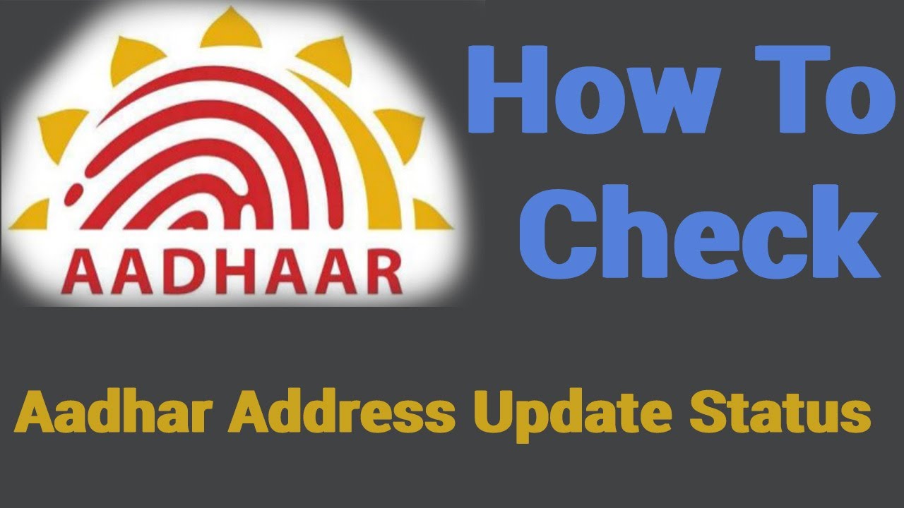 How to check Aadhar Address Update Status uidai gov in - YouTube
