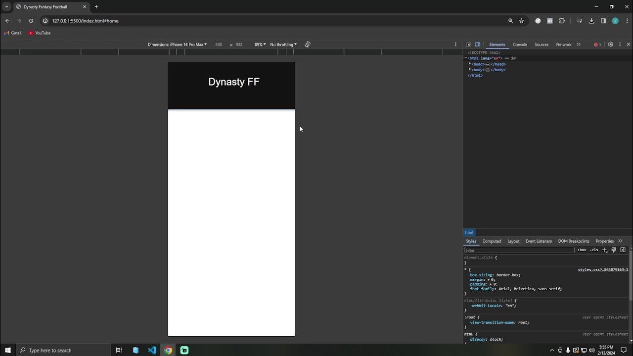 creating a fantasy football website from scratch using HTML, CSS, and ...