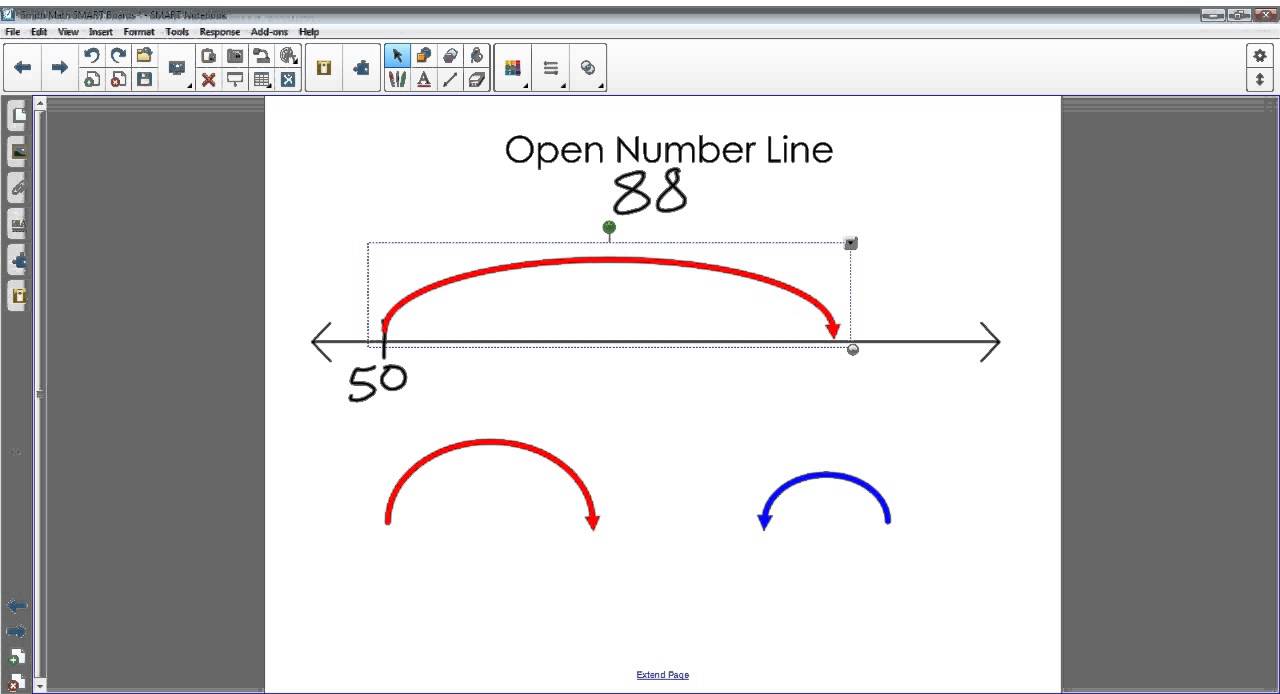 Open Number Line Example - YouTube