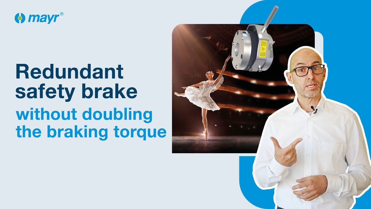 Redundant safety brake without doubling the braking torque - YouTube