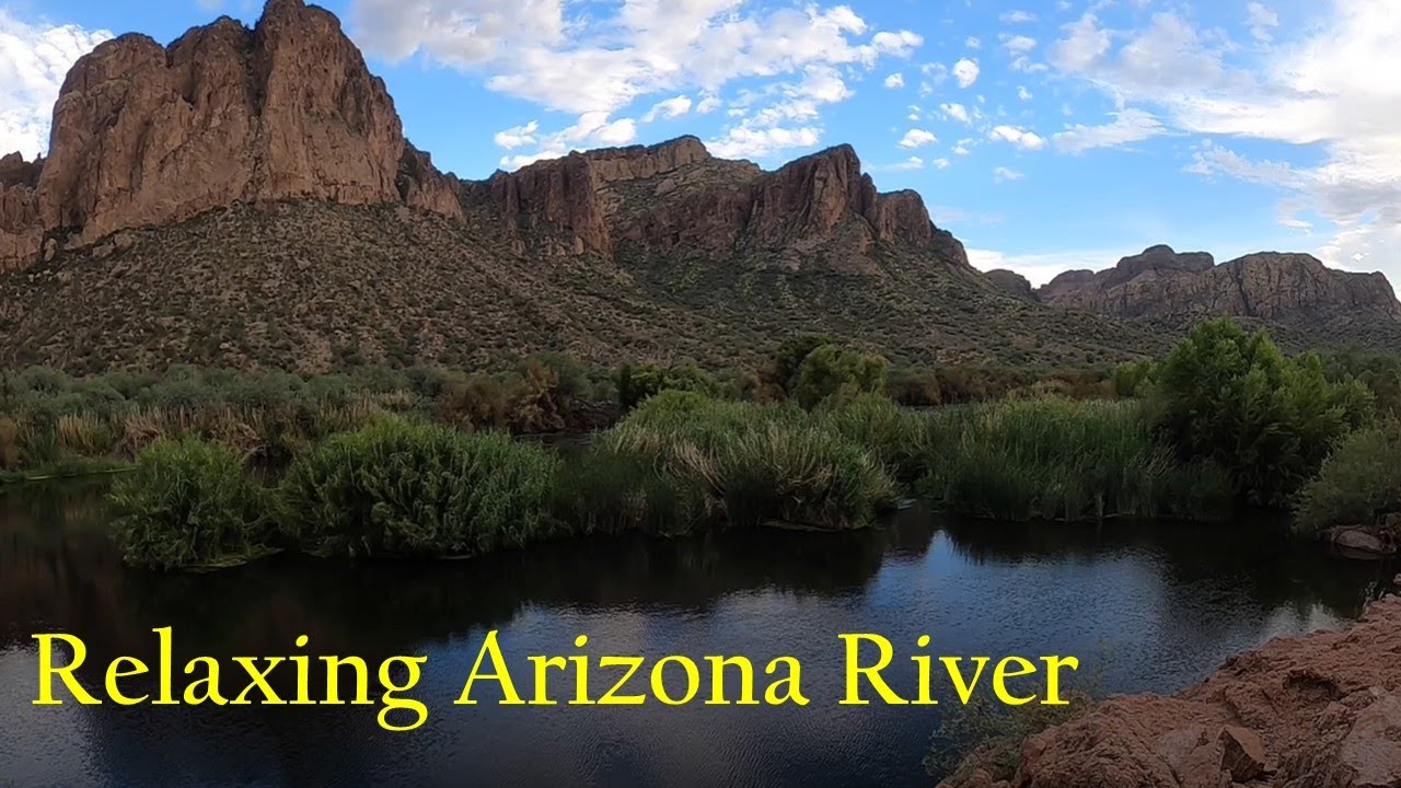 Relaxing Arizona Desert River Canyon- 2 HOURS of Ambient focus for work ...