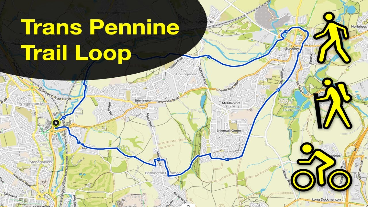 Trans Pennine Trail Loop, Chesterfield - Route Video - YouTube