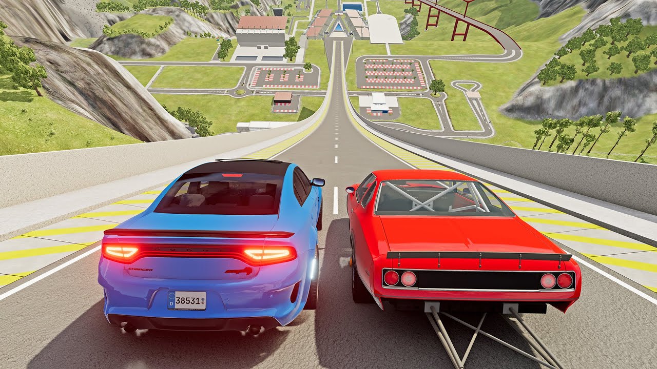 High Speed & Big Ramp Jumps with Expensive Cars #35 - BeamNG Drive ...